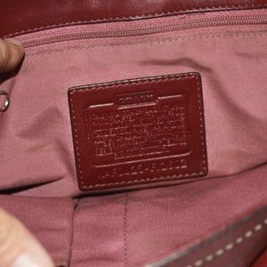 Coach | Bags | Coach Hamptons Leather Carryall Burgundy F262 | Poshmark
